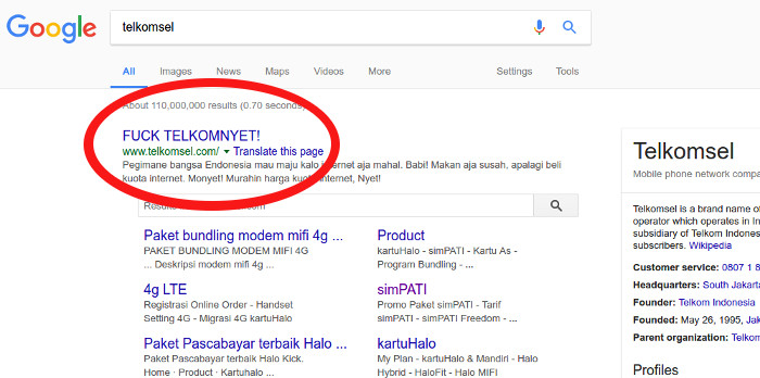 Fu*k Telkomnyet!, Website Telkomsel di Hack Nuntut Harga Kuota Internet ...