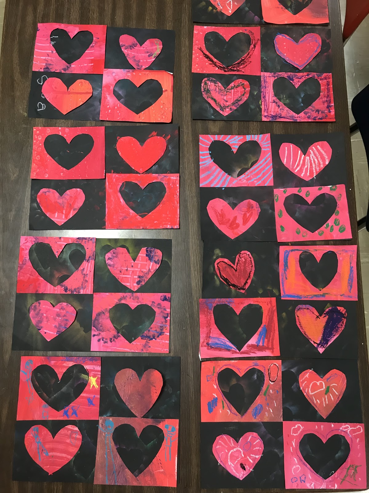 Elements of the Art Room: Kindergarten Exploding Hearts