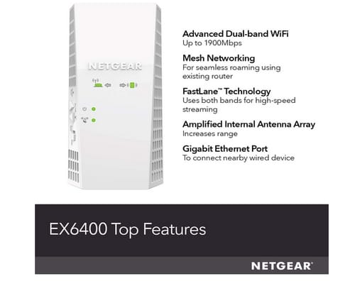 Review NETGEAR EX6400 Dual Band WiFi Mesh Range Extender