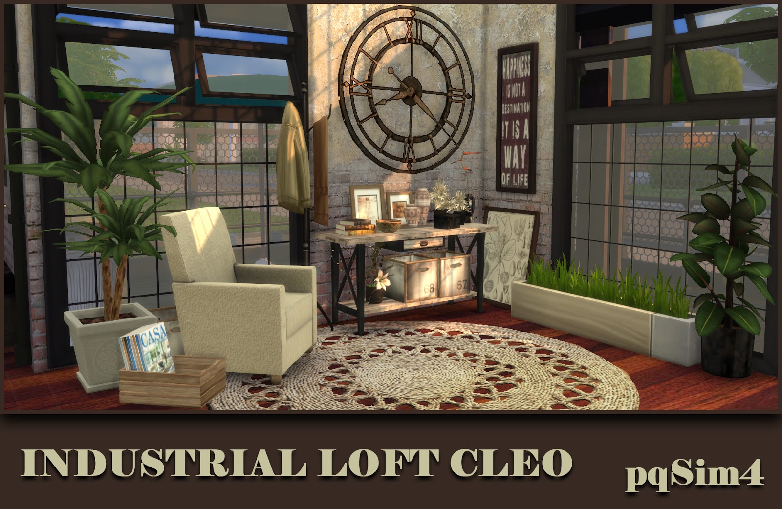 Industrial Loft "Cleo". Sims 4 Custom Content.