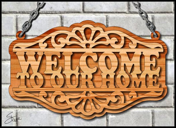 Scrollsaw Workshop: Welcome to our Home Sign Scroll Saw Pattern.