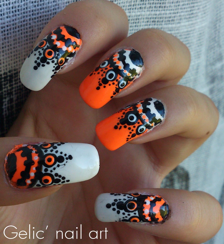 Gelic' nail art: Dreamcatcher dotticure nail art