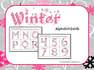Educational Kismet : { FREESKIE! } Winter Alphabet Cards