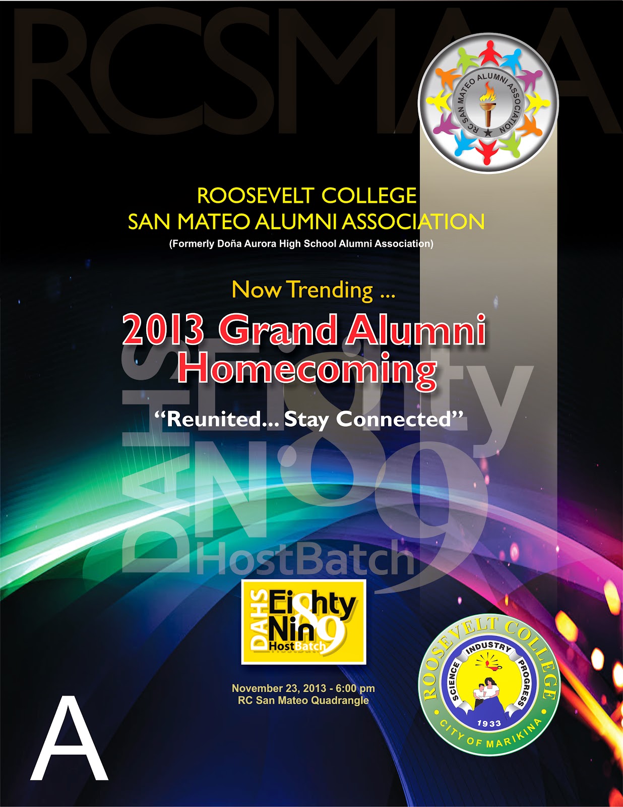 SOUVENIR PROGRAM Roosevelt College San Mateo Alumni Homecoming 2013 SOUVENIR PROGRAM Roosevelt College San Mateo Alumni Homecoming 2013