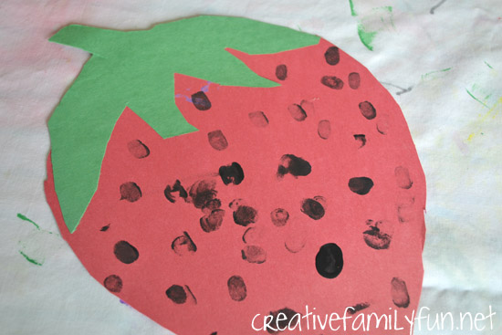 Easy Fingerprint Strawberry Craft - Creative Family Fun