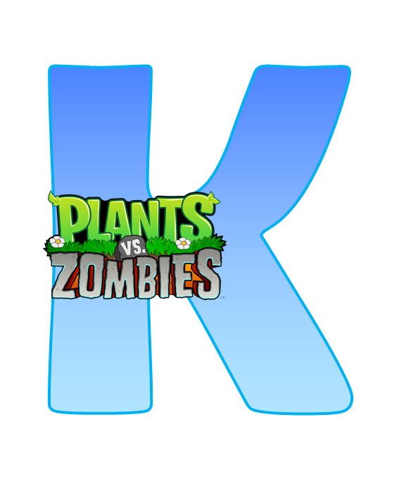 Kits imprimibles gratis : Abecedario plants vs zombies