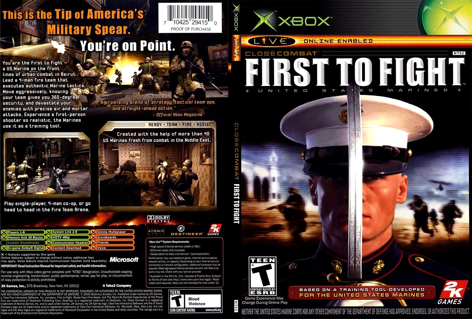 XBOX REALM: XBOX 1 CLASSIC Close Combat First To Fight