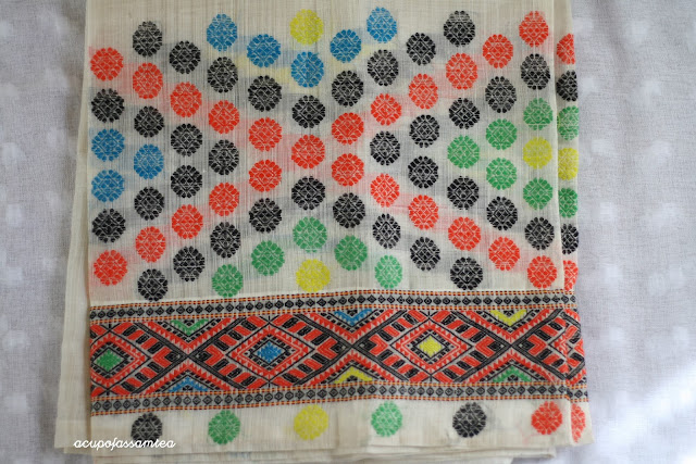 Five Assamese motifs or designs in Assamese weave