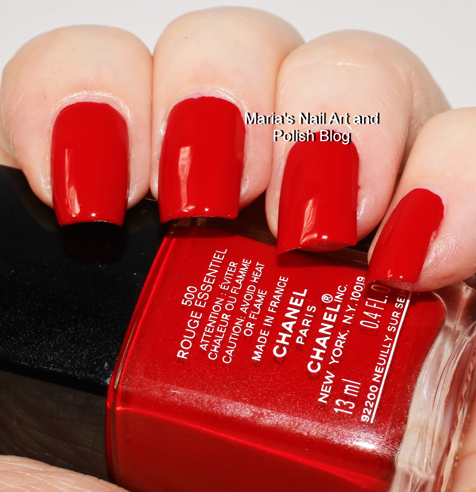 Marias Nail Art and Polish Blog: Chanel Rouge Essentiel 500 swatches