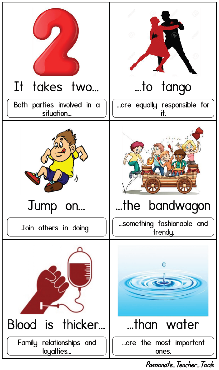 Passionate Teacher Tools: Proverbs Matching Game Set 2 (60 Proverbs)