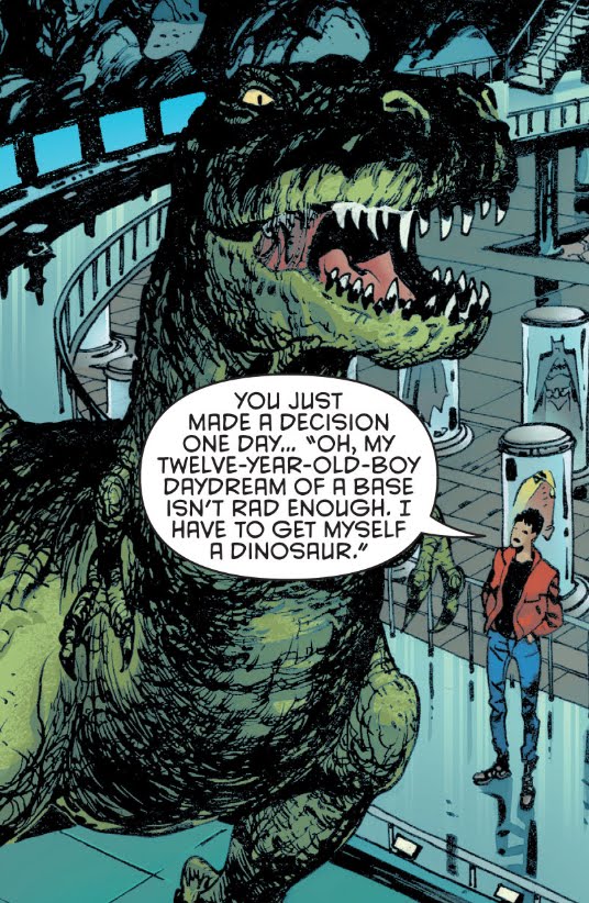 Wargaming with Barks: Batcave menagerie- Bats, Bat-Cow and a T. rex