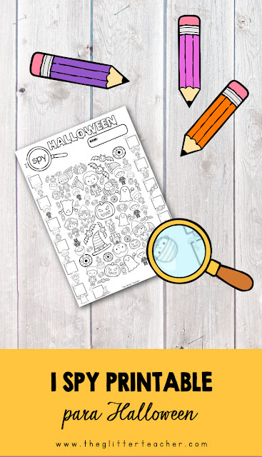I SPY worksheet - HALLOWEEN - The Glitter Teacher