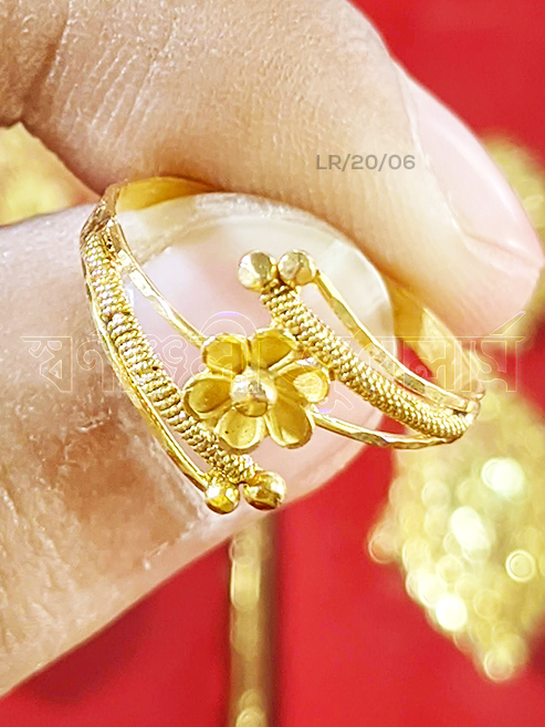 ৩ আনা লেডিস আংটি (New Ladies Gold Ring 3 Ana/2 Grams) 18/21/22 Karat ...