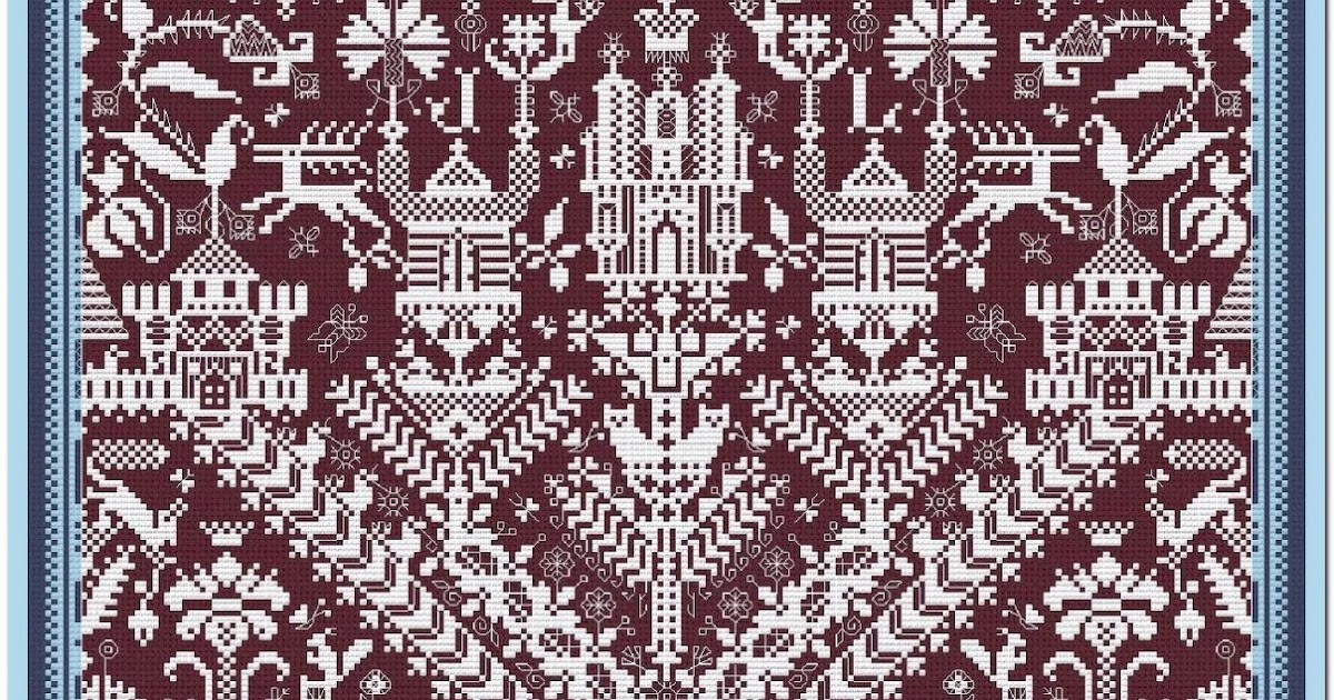 Вышивалка: "Castles In The Air" Long Dog Samplers