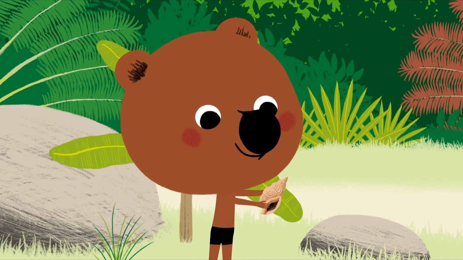 Shirtless Drawn Cartoon Boys: Mouk & Chavapa on the Beach 2