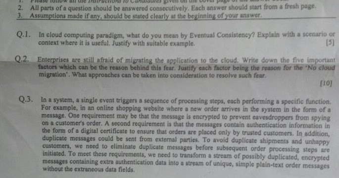 Coding Tech Life Software Architectures Comprehensive Examination Regular Question Paper 2016