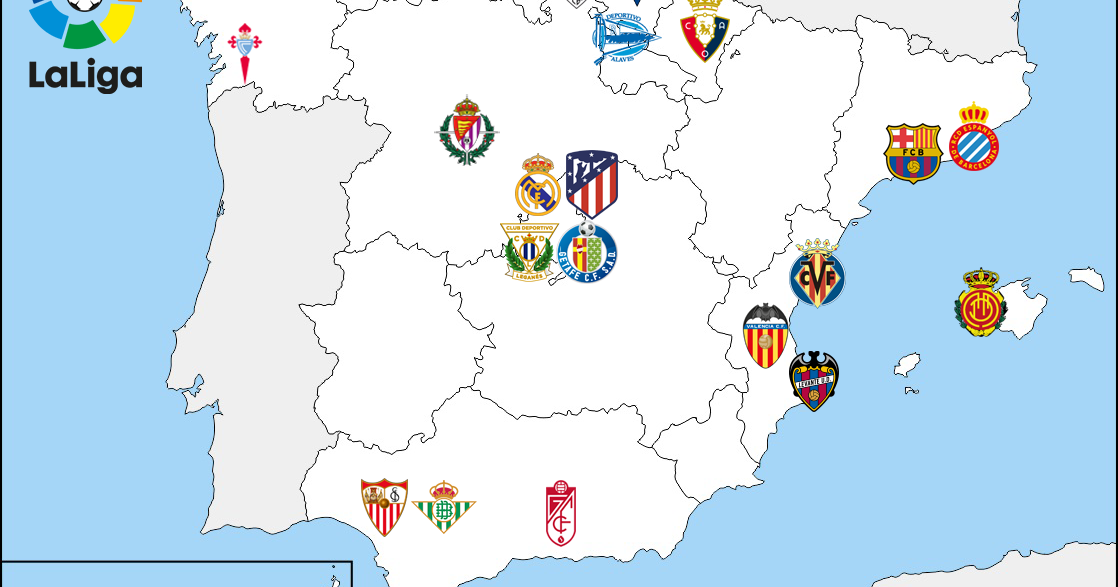 La distribución del fútbol profesional de España en 2019/20 - Nueva Era ...