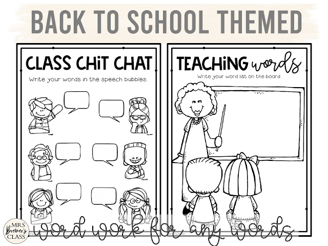 Fall Themed Word Work Spelling Activities for ANY Words | Mrs. Bremer's ...