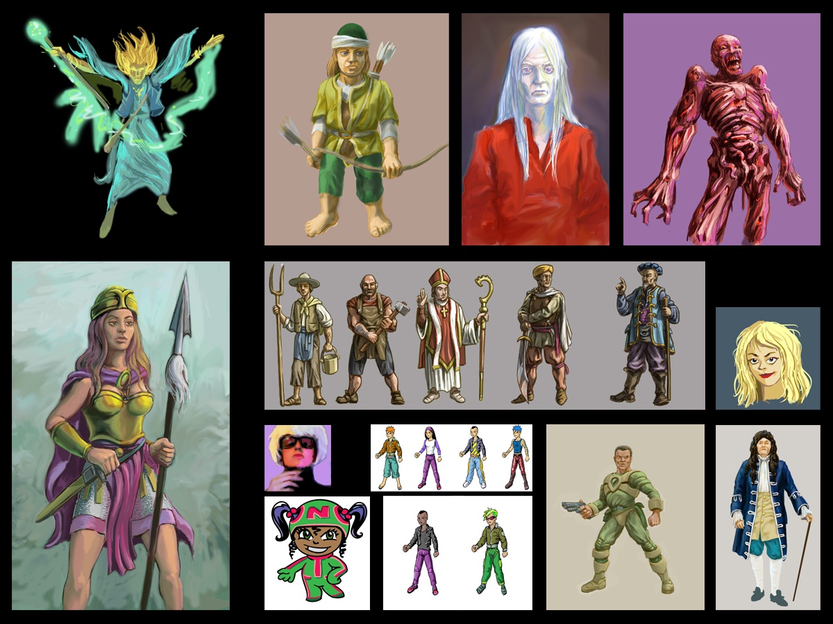 Olly Tyler - digital arts and visual effects: Characters compiled