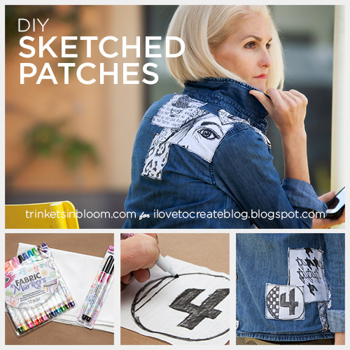 iLoveToCreate Blog: DIY Sketched Patched Shirt