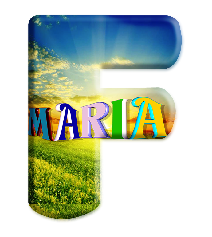 Blindada por Deus: Alfabeto decorativo png Maria