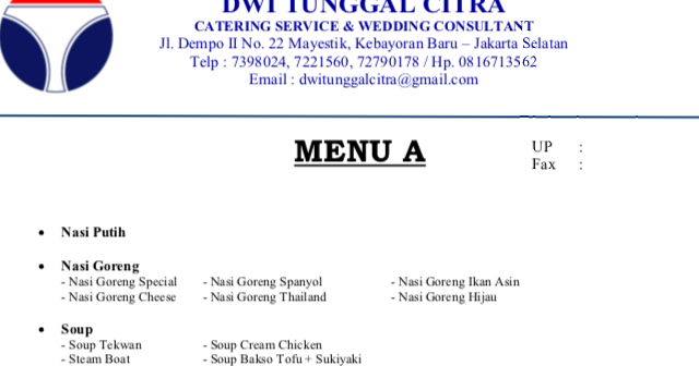 thecatlady: Catering Dwi Tunggal Citra thecatlady: Catering Dwi Tunggal Citra