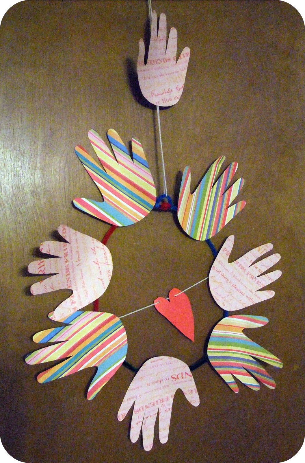 The Brilliant Crafty Type: Unity Hand Wreath