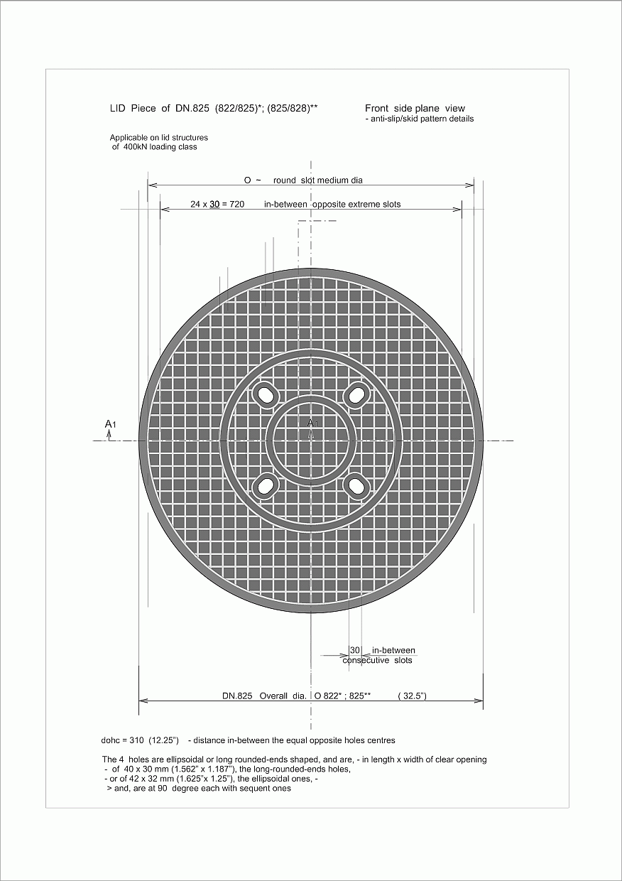 Municipal Castings: DN825 - Ductile iron manhole cover - Loading class ...