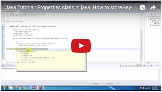 Java Ee Java Tutorial Properties Class In Java How To Store Key Value Pairs In Xml
