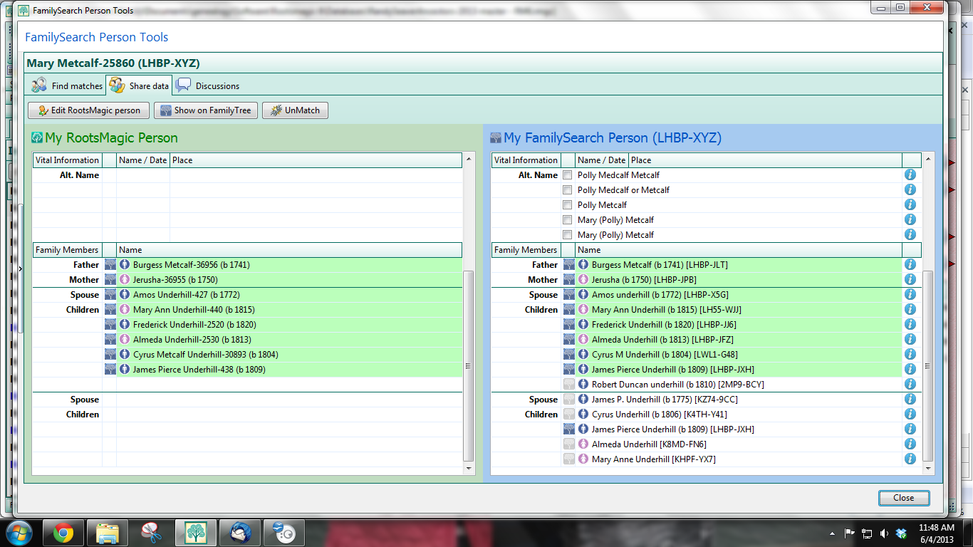 Genea-Musings: Using RootsMagic 6 to Update FamilySearch Family Tree ...