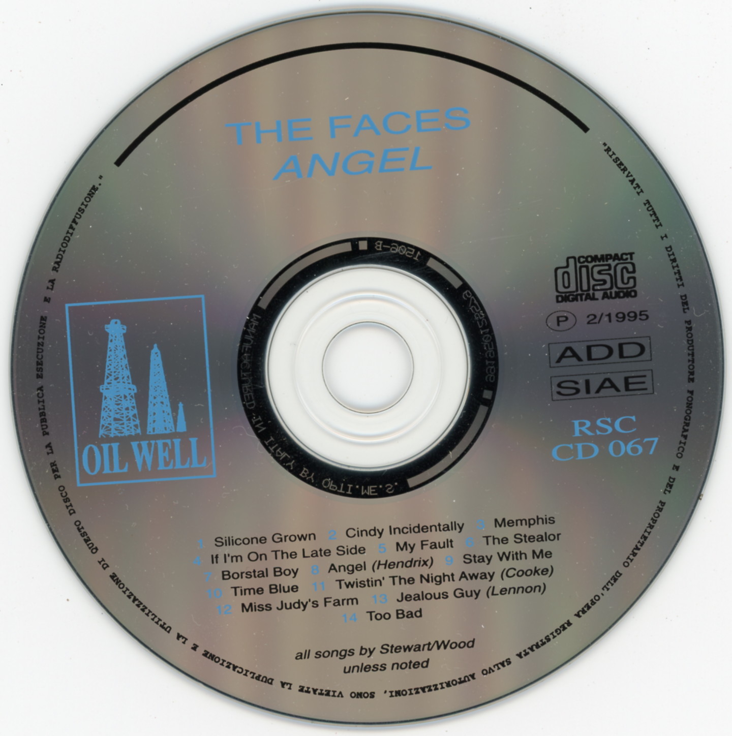 Oil Well Bootlegs - RSC CD: Faces – Angel Oil Well – RSC 067 CD