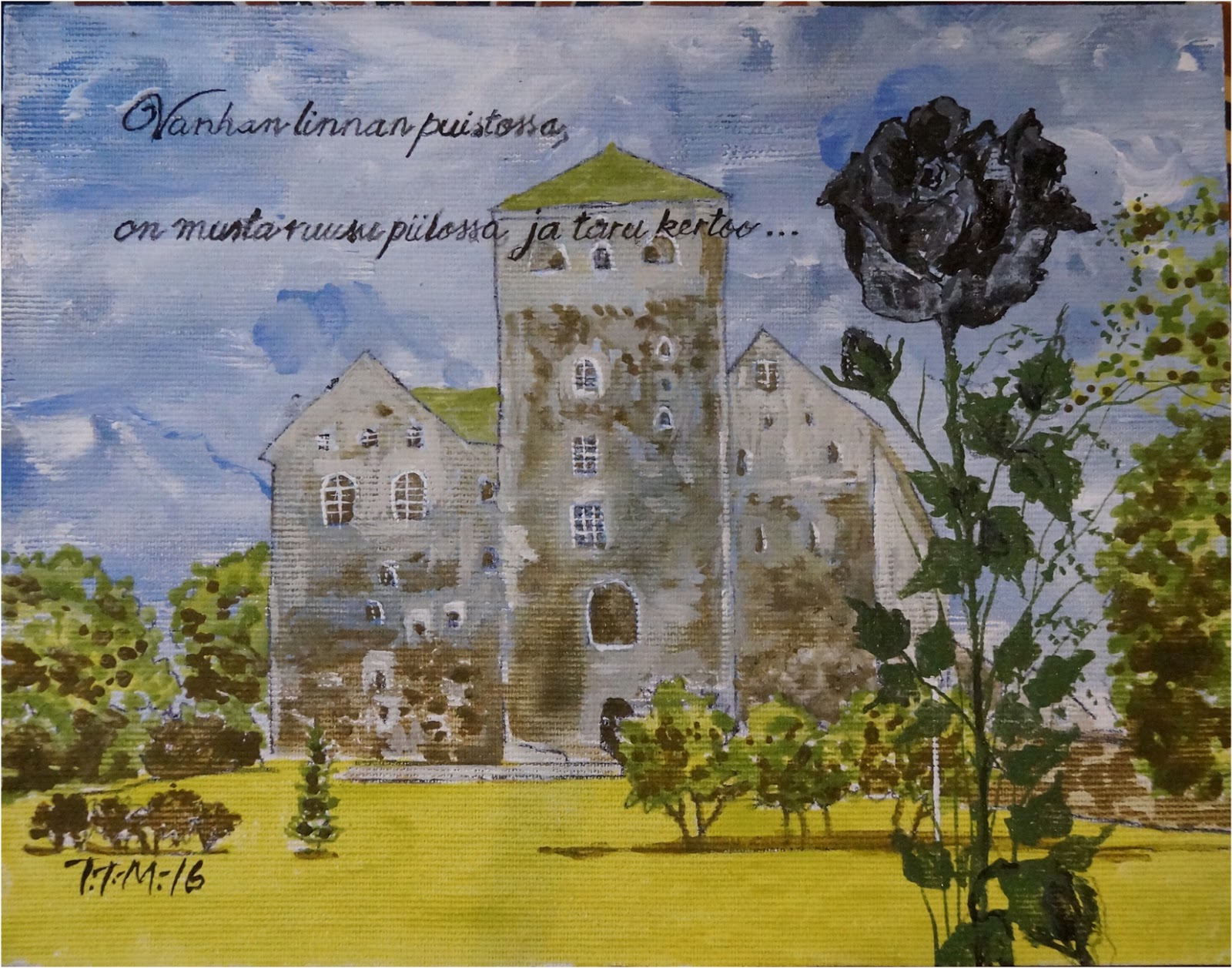 käsintekemää: nukkeja-maalauksia-sukkia...musiikkia: "Musta ruusu"