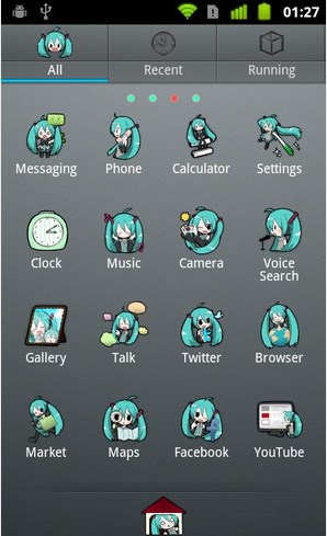 Hatsune Miku Android Theme | Ntung 157