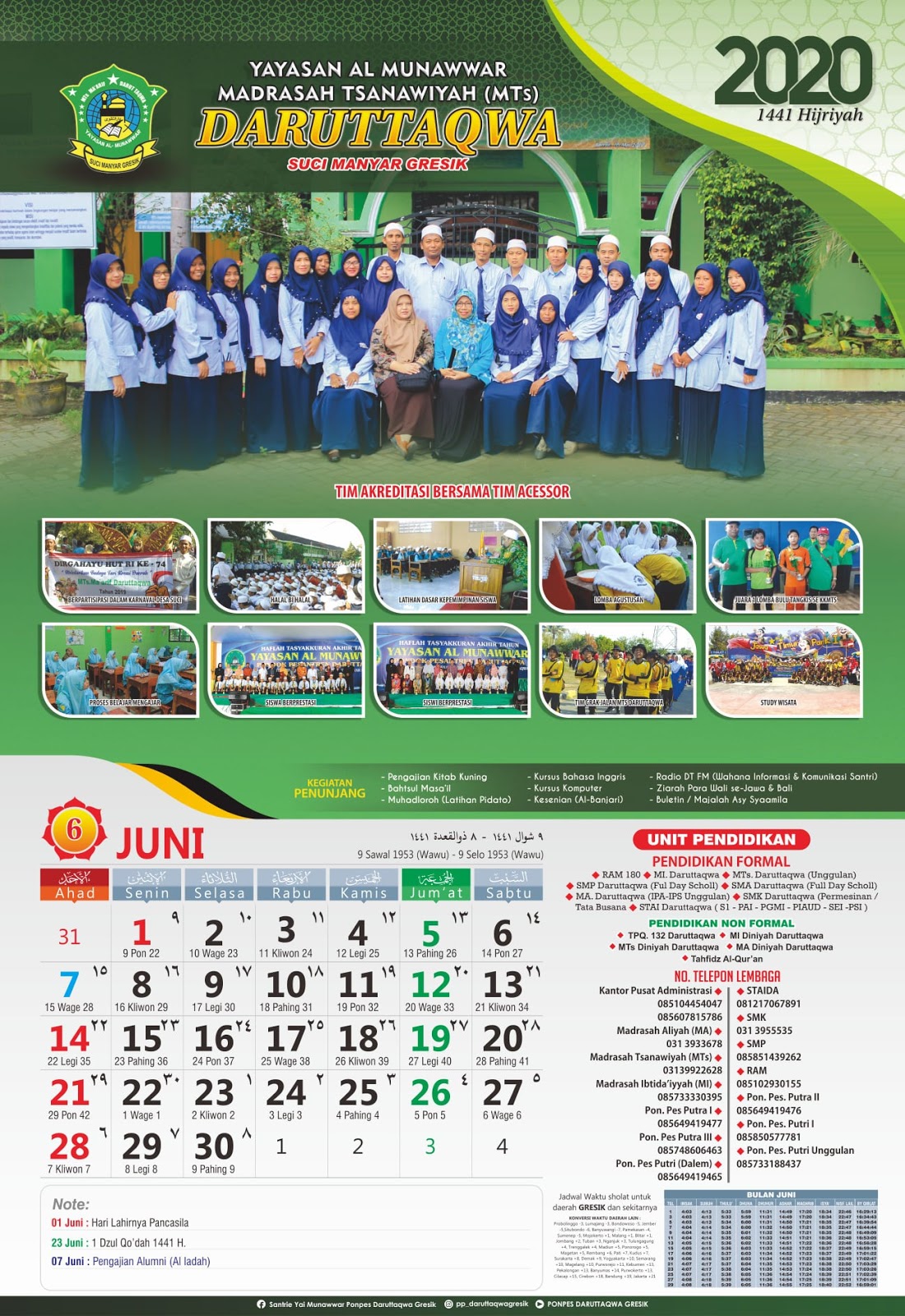 TOKO ANNABHAN MENYEDIAKAN KALENDER PONDOK PESANTREN DARUTTAQWA SUCI ...