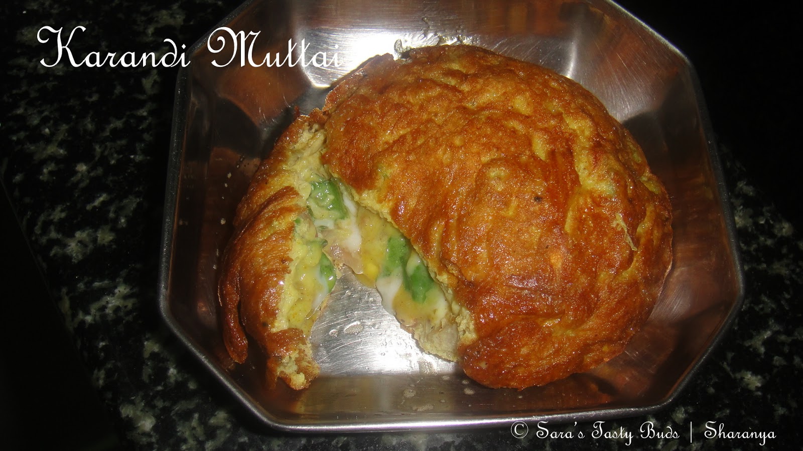 SARA'S TASTY BUDS: Karandi Muttai / Omelette Cooked in Laddle