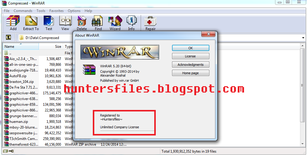 WinRaR v5.20 Final Full License - Hunters Files