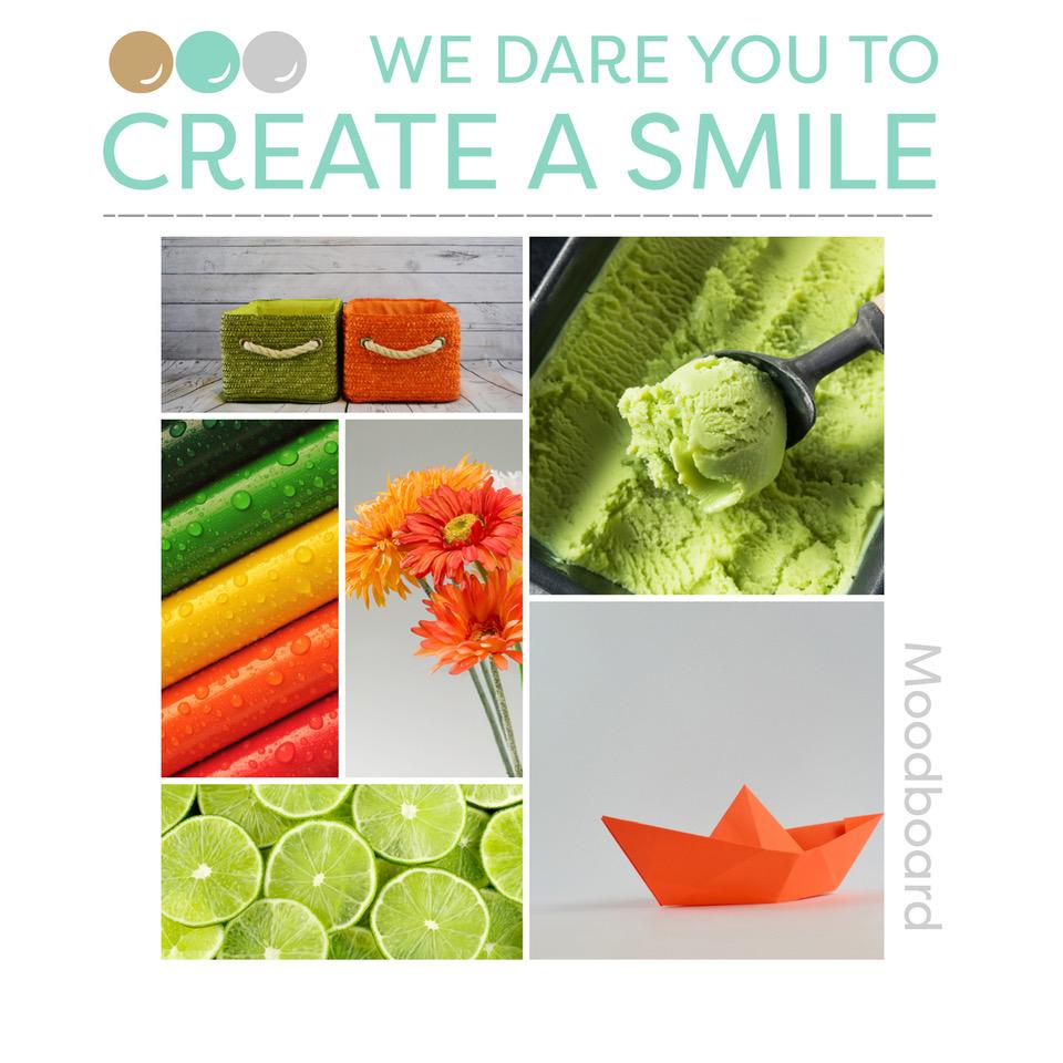 Create a smile: We dare you to create a smile: June Moodboard