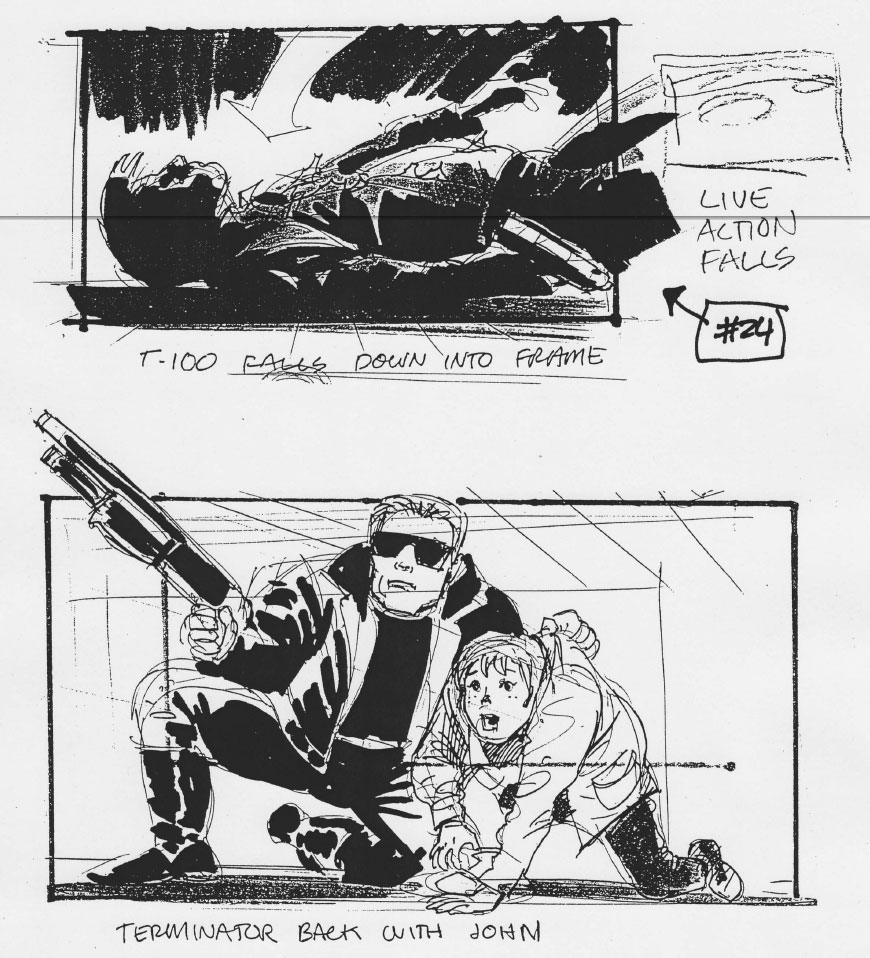 'Terminator 2: Judgement Day' Storyboards by Philip Norwood, Steve Berg ...