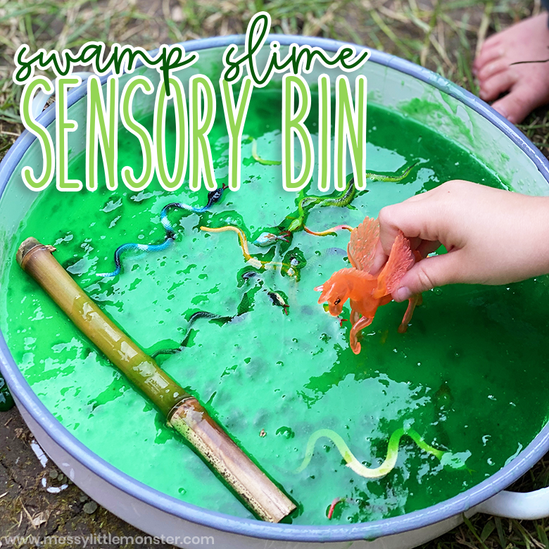 Slime Sensory Bin Snake Swamp - Messy Little Monster