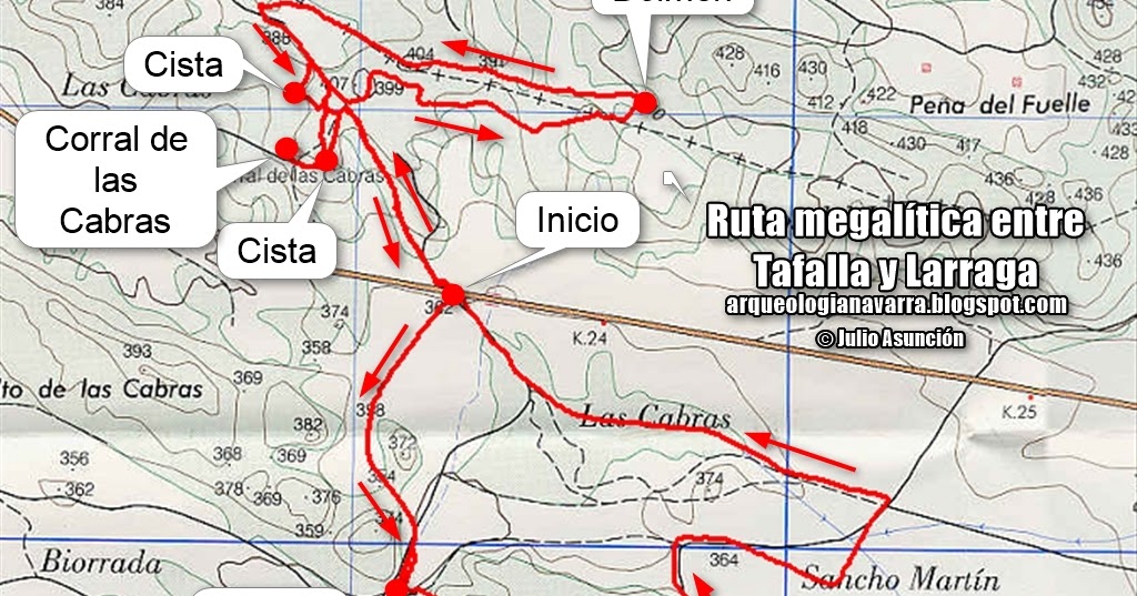 Rutas arqueológicas por Navarra: Mapa y soporte gps ruta megalítica ...