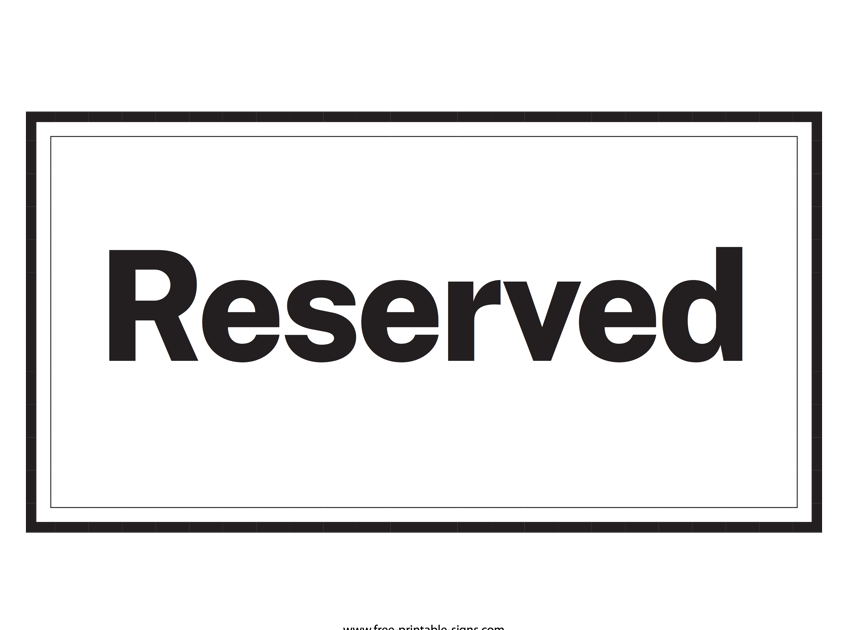 Reservation Signs Template - Collage Template