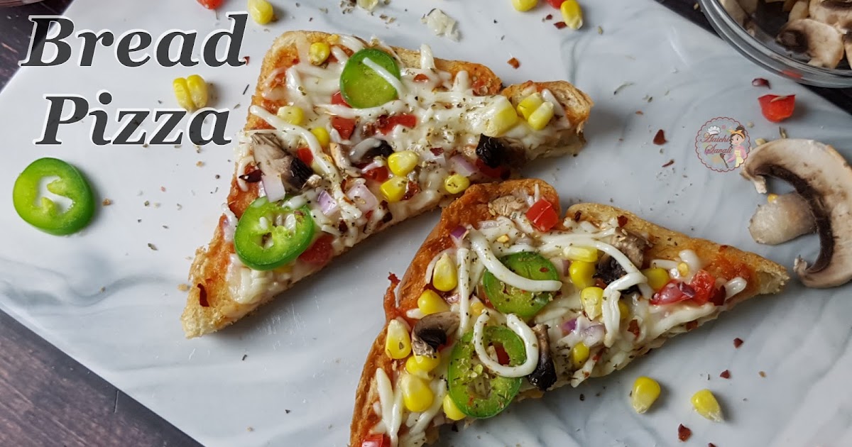Best Breakfast Bread Pizza Recipe | Bread Pizza in a Pan on the ...