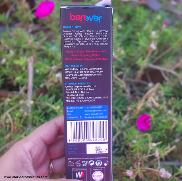 Barever Natural Hair Inhibitor Review | Crazy for Cosmetics- A ...