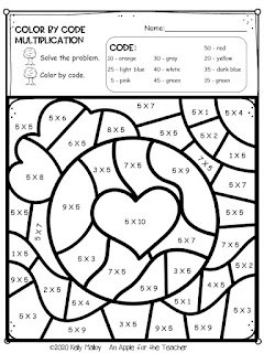 An Apple For The Teacher: Earth Day Color By Number