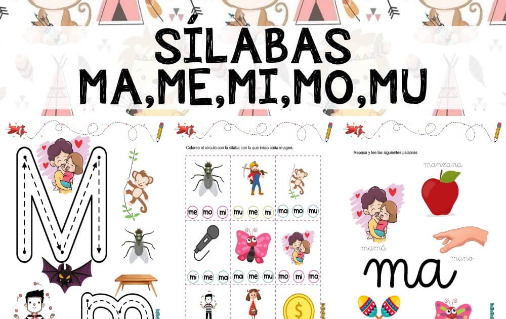 Fichas para Sílabas Ma Me Mi Mo Mu | Materiales Educativos para Maestras