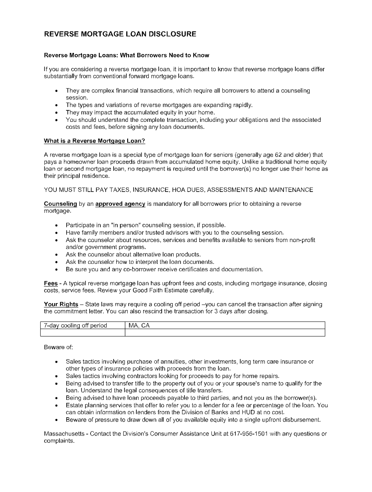 Mortgage News Digest: Reverse Mortgages and UDAAP - Can a disclosure ...