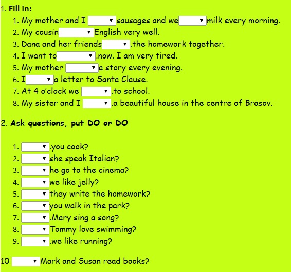 English is FUNtastic: Present Simple - Affirmative, Interrogative and ...