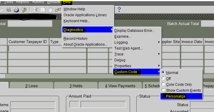 Oracle Applications Blog How To Delete Form Personalization In Oracle Apps