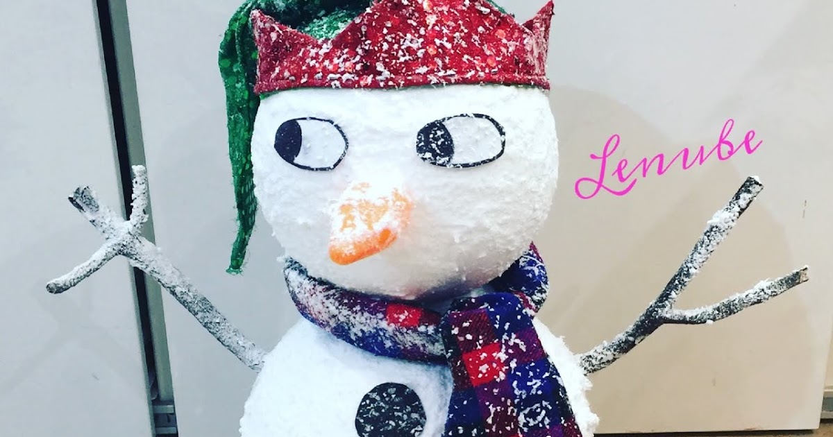 Lenube: Cómo hacer un Muñeco de Nieve con Porexpán