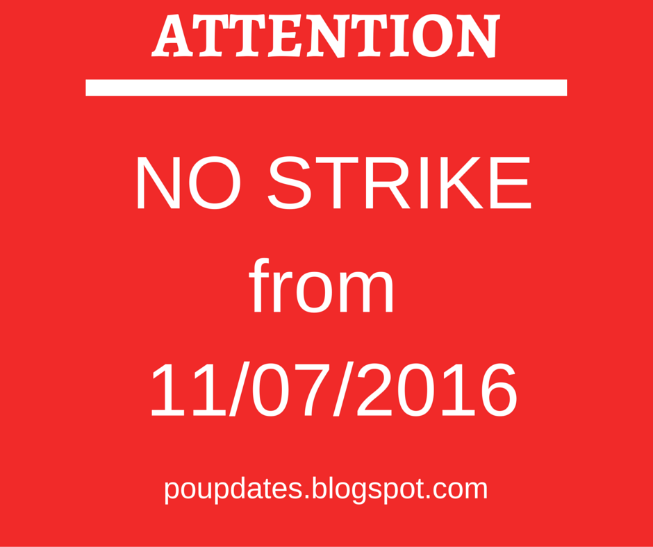 No Strike from 11/07/2016 -- NJCA - India Post Updates